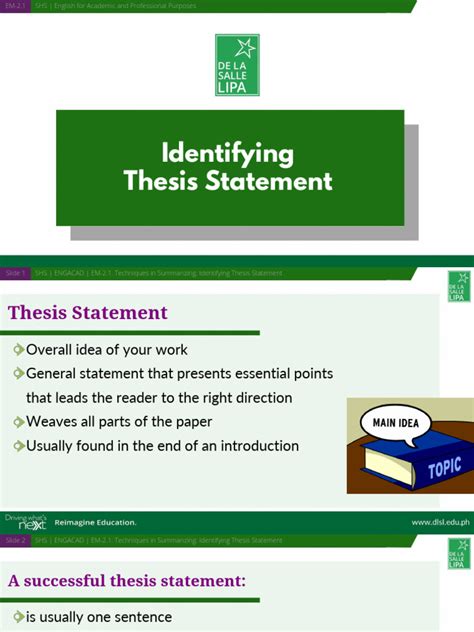 Em 2 1 Identifying Thesis Statement Pdf