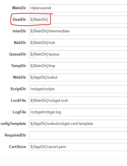 issue with completed destination example for nzbget · issue 1232