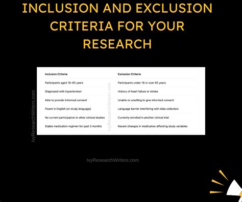 Inclusion And Exclusion Criteria Examples Systematic Review