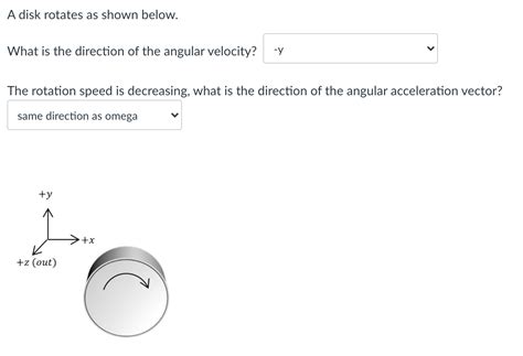 Solved A Disk Rotates As Shown Below What Is The Direction Chegg