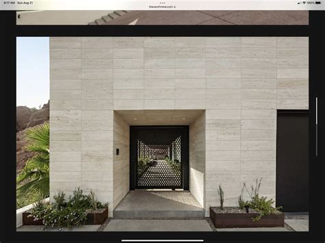 Red Rocks House The Ranch Mine 5 Design Milk Travertine Entrance