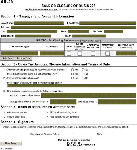 Printable Ar 20 Form Printable Forms Free Online