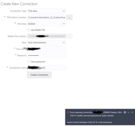 Newb Question Getting ORA Invalid Username Password Logon Denied G Database