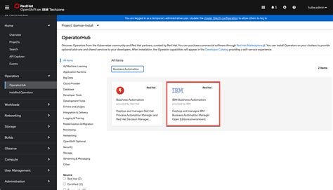 Using The Business Automation Operator Learning Ibm Business Automation Open Edition