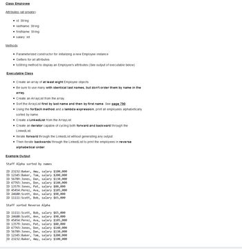 Answered Class Employee Attributes All Private Id String