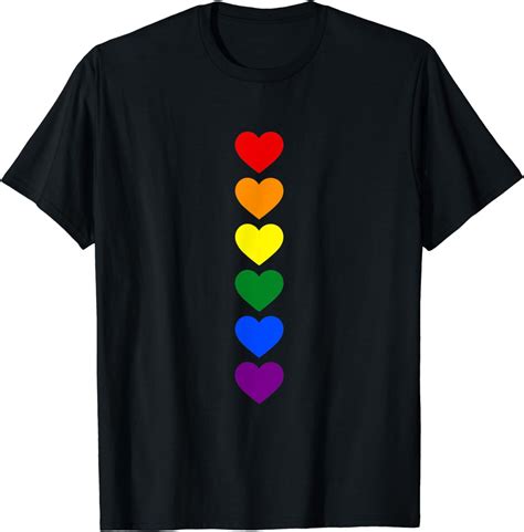 Rainbow Flag Hearts Lgbtq Pride T Shirt