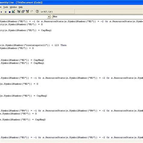 Visual Basic Code Developed To Control The Simulation Model Download Scientific Diagram