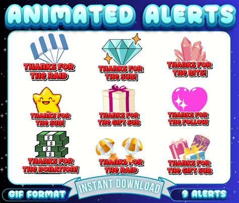 X ANIMATED Twitch Alerts Basic Twitch Alerts Animated Alerts For Streamers OBS Alerts