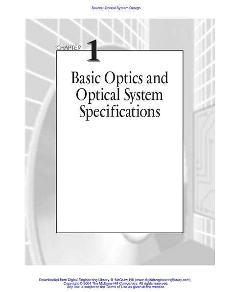 Optical System Design PDF Download Service Repair Online Manual