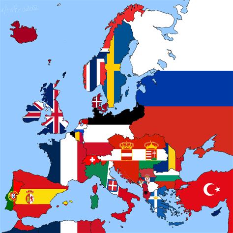 Europe Flag Map 1914 At Thomas Gabaldon Blog