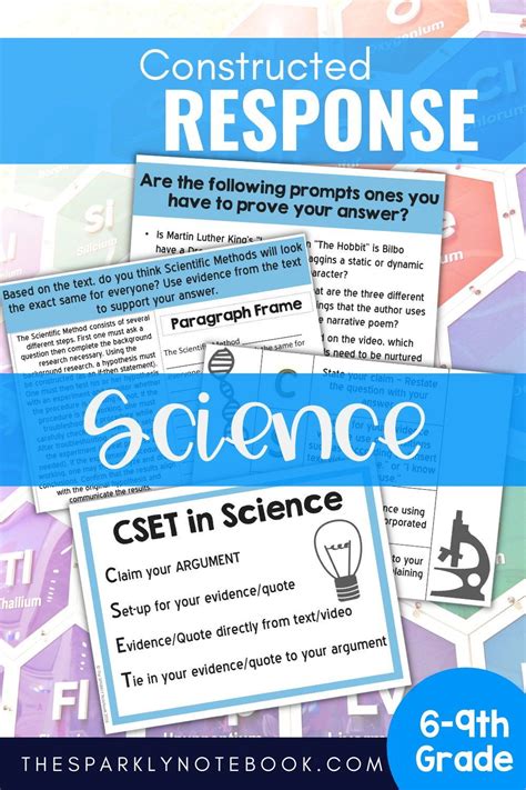 Writing In Science Middle School Cset Science Middle School Writing Activities Response