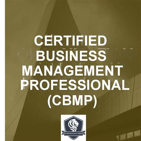Certified Business Management Professional Cbmp Afma