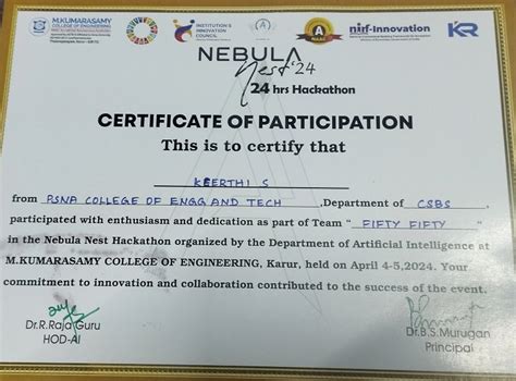 Keerthi Sigamani On Linkedin Nebulanest Hackathon Teamwork Techinnovation