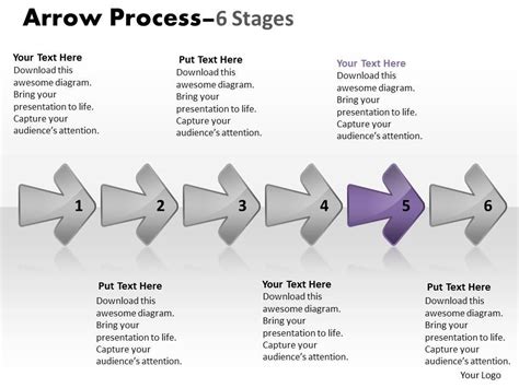 Arrow Process 6 Stages 12 PowerPoint Presentation Pictures PPT Slide Template PPT Examples
