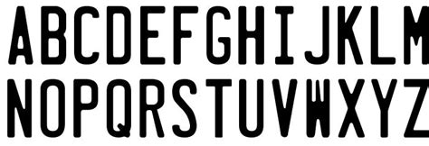 Number Plates Font