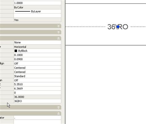 text override autocad 2d drafting object properties and interface