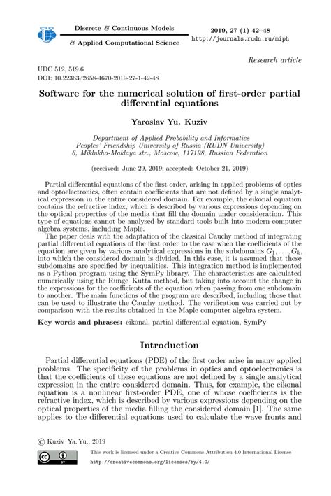Sympy Partial Differential Equations