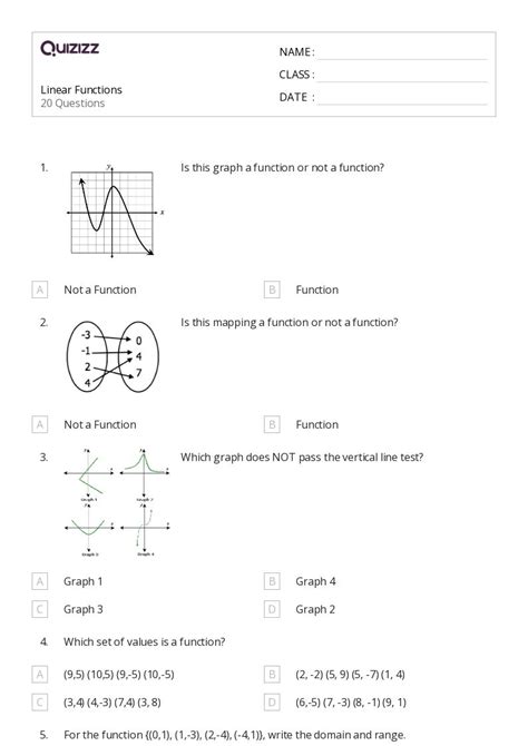 50 Linear Functions Worksheets On Quizizz Free And Printable