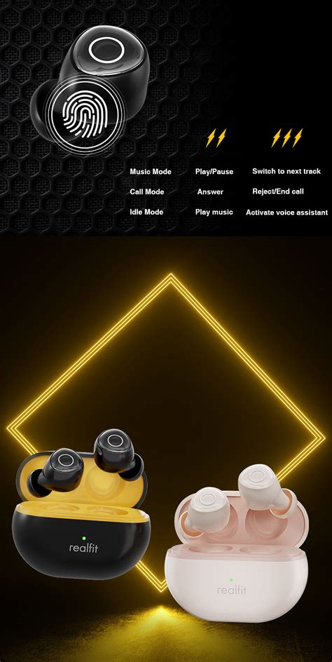 Realfit F4 Ai Active Noise Cancelling Bluetooth Earbuds With Mic Control App Customize Eq Game