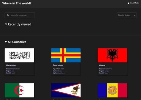 Frontend Mentor Countries Of The World Api Coding Challenge Solution