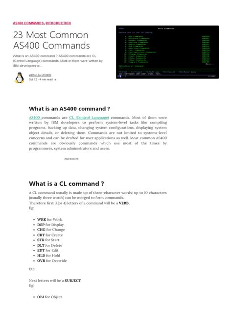 23 Most Common As400 Commands As400 Iseries Pdf Ibm Rpg Computing