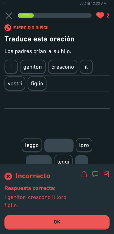 my native language is spanish but i don t understand why loro goes