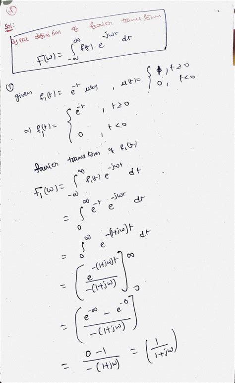 [solved] 1 Calculate Fourier Transform Of The Following Functions 1 T 20 Course Hero