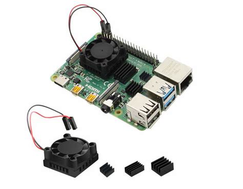GetUSCart Easycargo Raspberry Pi 4 Heatsink Fan Kit For Cooling Cooler Raspberry Pi 4 B