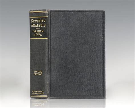 Security Analysis Benjamin Graham First Edition Signed Rare Book