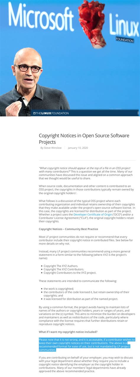 The Linux Foundation In 2020 Helps Serial Gpl Violators Such As Microsoft Get Away With It