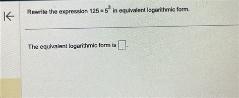 Solved Rewrite The Expression 125 53 ﻿in Equivalent
