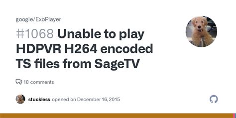 Unable To Play Hdpvr H264 Encoded Ts Files From Sagetv · Issue 1068