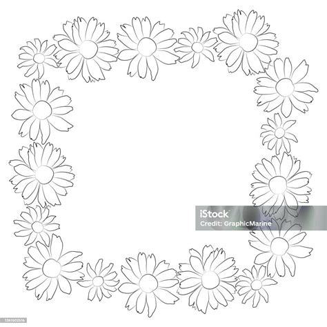 흰색 배경에 격리 된 열린 헬리오시스 꽃 벡터 윤곽 선개 그림의 테두리 벡터 스케치 스타일 상단 보기 야생의 손 그림 헬리오시스 거짓 해바라기 개화기에 대한 스톡 벡터 아트