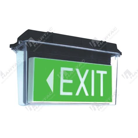 Emergency Exit Light Weatherproof Exit Sign Double Sided Running Man Pictogram
