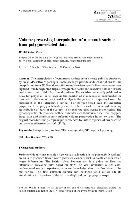 pdf volume preserving interpolation of a smooth surface from polygon related data