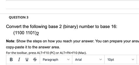 Solved QUESTION Convert The Following Base Binary Chegg Com