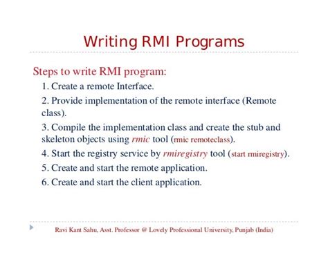 Distributed Programming Rmi