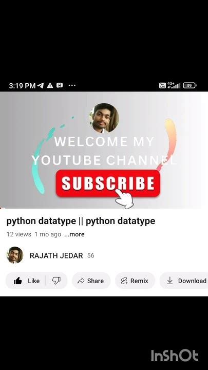 Python Datatype Python Datatype Education Youtube