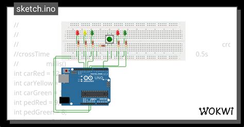 互动式交通信号灯 Wokwi Esp32 Stm32 Arduino Simulator