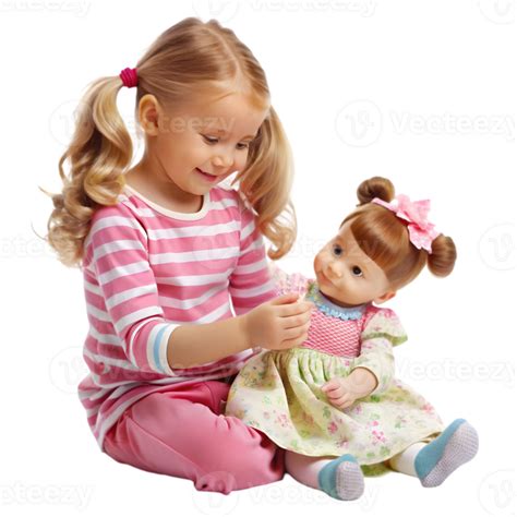 Niña Jugando Con Muñeca 48343329 Png