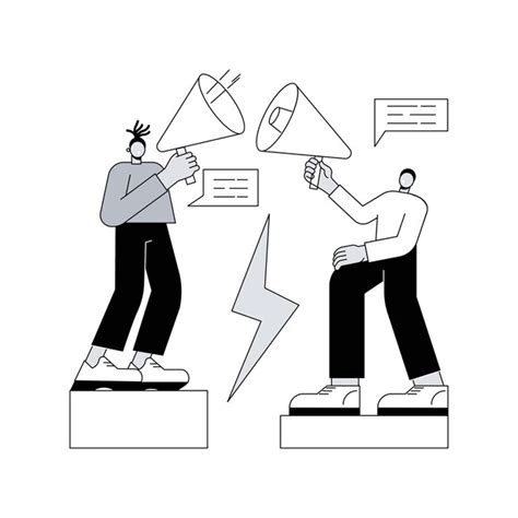 Premium Vector Communication Gap Abstract Concept Vector Illustration