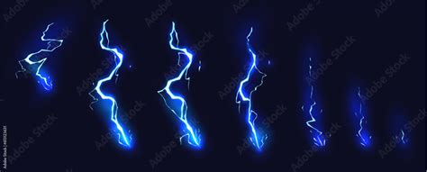 Cartoon Lightning Animation Animated Frames Of Electric Strike Magic
