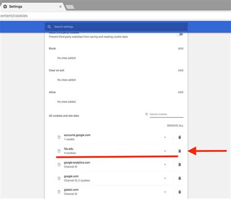 Deleting Web Browser Cookies Fairleigh Dickinson University It