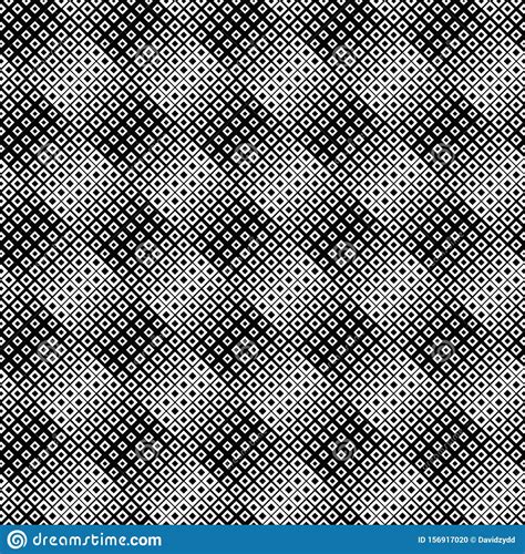 Abstract Seamless Square Pattern Background Monochrome Vector Design Stock Vector