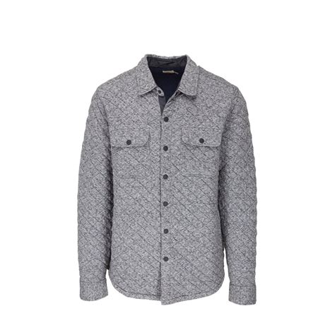 Faherty Brand Carbon Mélange Epic Quilted Fleece Cpo Jacket