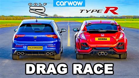 Volkswagen Golf R Vs Honda Civic Type R Drag Race Is Embarrassingly