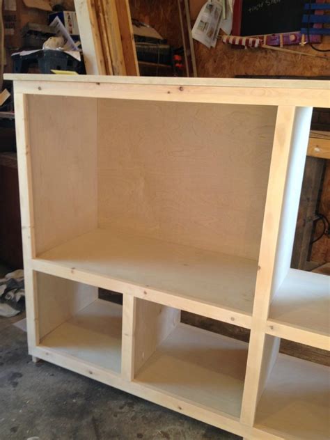 Diy Storage Console With Cabinets Shelves And Cubbies