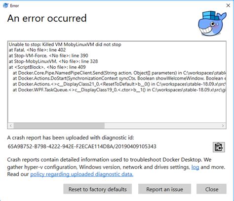 Unable To Stop Killed Vm Mobylinuxvm Did Not Stop · Issue 3718 · Dockerfor Win · Github
