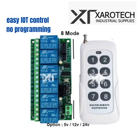 MHz V V V CH Channel Relay RF Wireless Remote Control Switch Transmitter Receiver No