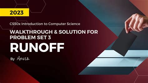 [2023] Cs50 Week 3 Runoff Solution Walkthrough And Guide For Beginners By Anvea Youtube